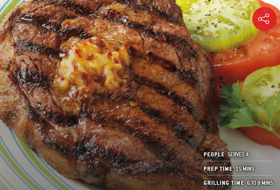 Rib Eye Steaks with Chipotle Butter — Patio Palace