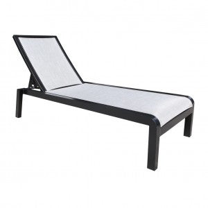 Millcroft Deep Seat Chaise Lounge (Stackable) by Cabana Coast - Black — Patio Palace